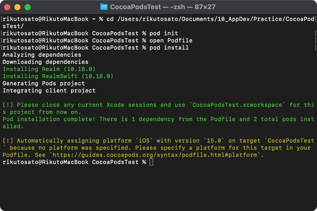 【xcode Swift】cocoapodsの使い方を徹底解説 Ios Docs
