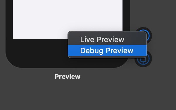【swiftui】xcodeのライブプレビューにて、livepreviewとdebug Previewのメニューが出てこない件について Ios Docs