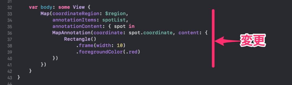 【SwiftUI】地図を表示するMapKitの使い方を徹底解説〜マーカー・ピン・自作マーカーをつける方法〜 - iOS-Docs 【SwiftUI】地図を表示するMapKitの使い方を徹底解説〜マーカー・ピン・自作マーカーをつける方法〜 - iOS-Docs